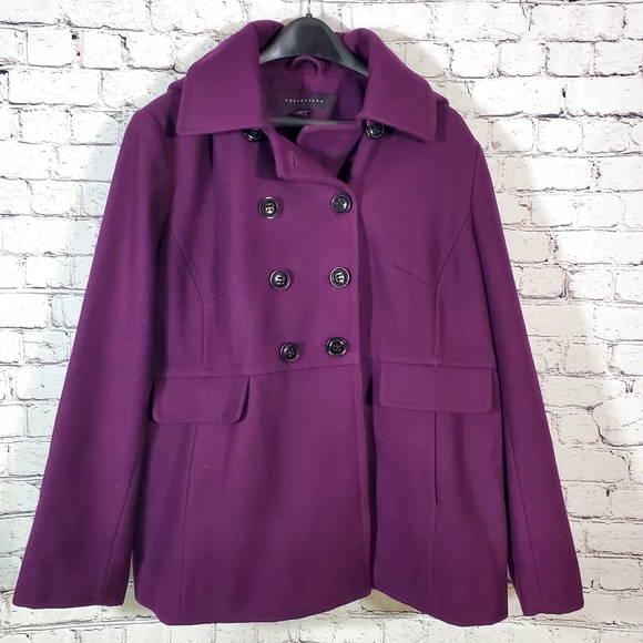 Apostrophe | Jackets & Coats | Apostrophe Purple Wool Blend ...